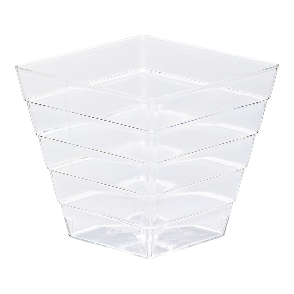 Bundle: 2 Ounce Square Appetizer Cups And 4 Inch Tasting Spoons, 100 ...