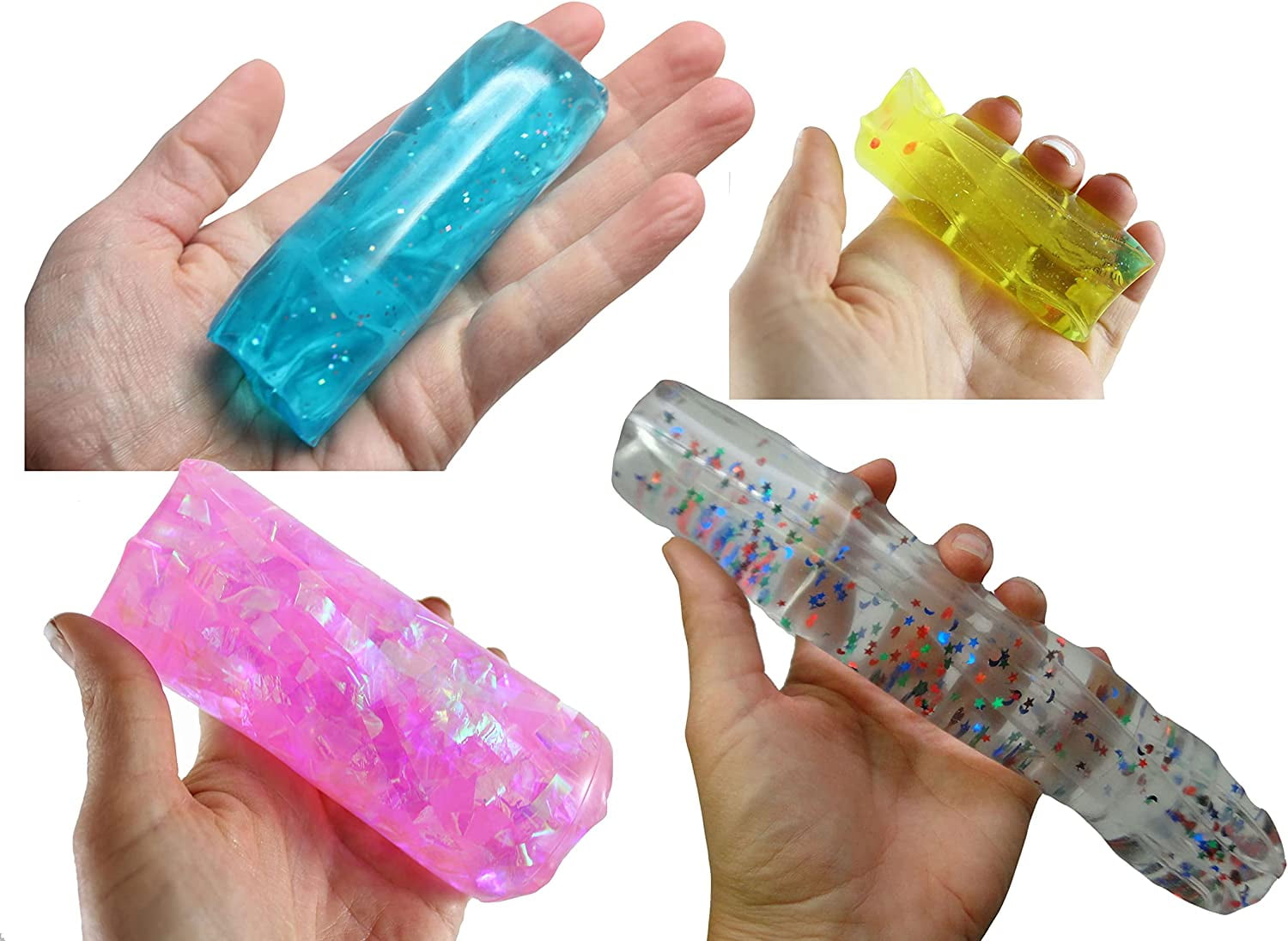4-Pack Water Trick Snakes with Glitter, Confetti, Sparkles - Sensory ...