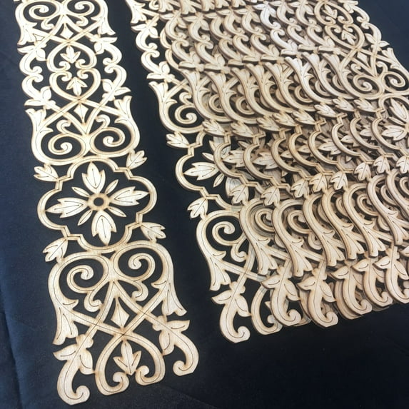 Bundle B-001-Laser Cut Moroccan Carved Geometric Wooden Panel Pack Of ...