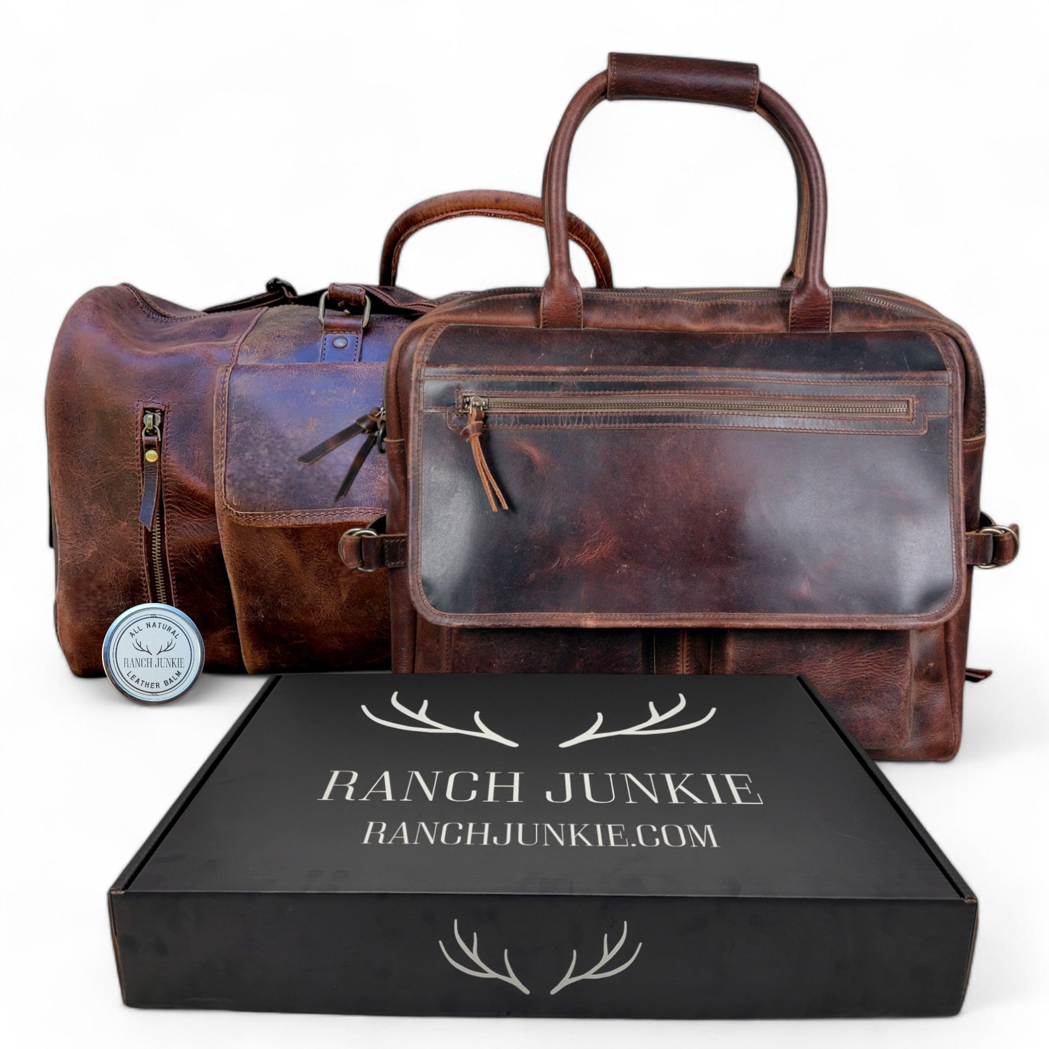 Bundle Deal Denali Leather Weekender + Denali Navigator Vintage Leather ...