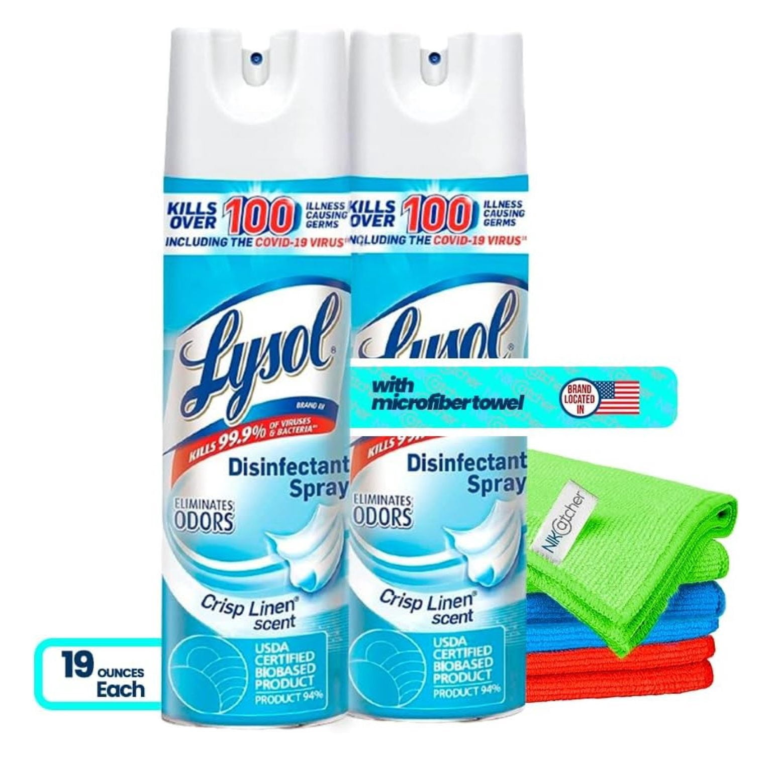 Bundle: Disinfectant Spray, Crisp Linen Scent (19 oz., 2 pk.). bundled ...