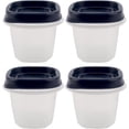 Bundle Food Storage Containers 9 Piece Set, Half Cup Plastic Containers ...