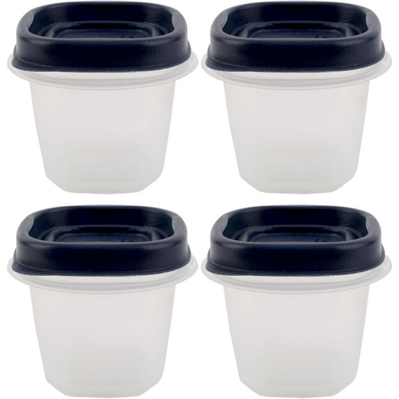 Bundle Food Storage Containers 9 Piece Set, Half Cup Plastic Containers ...