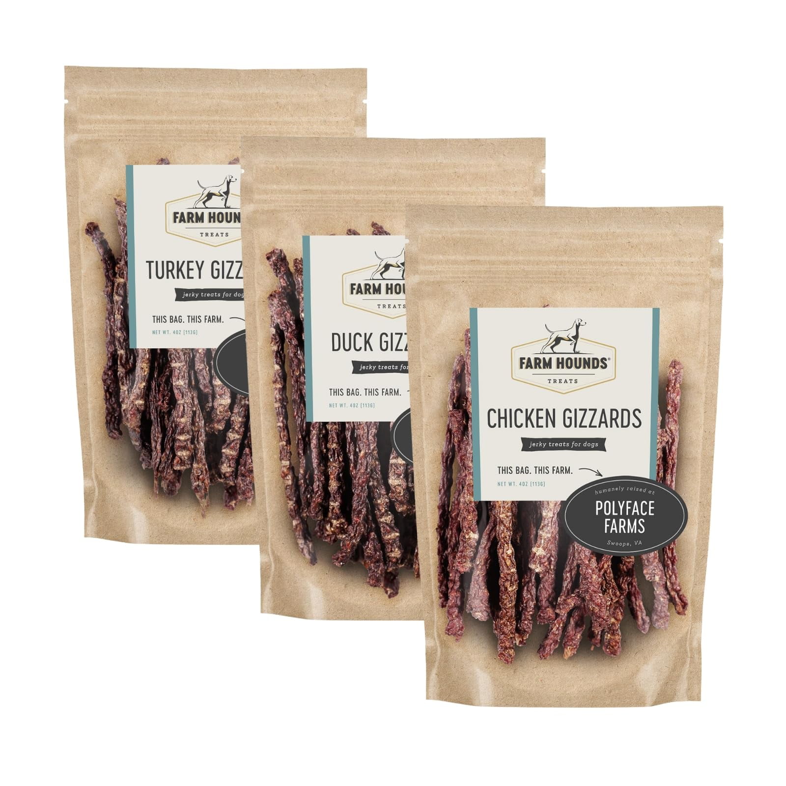 - Bundle Gizzards - Premium Chicken, Duck, & Turkey Jerky For Dogs ...