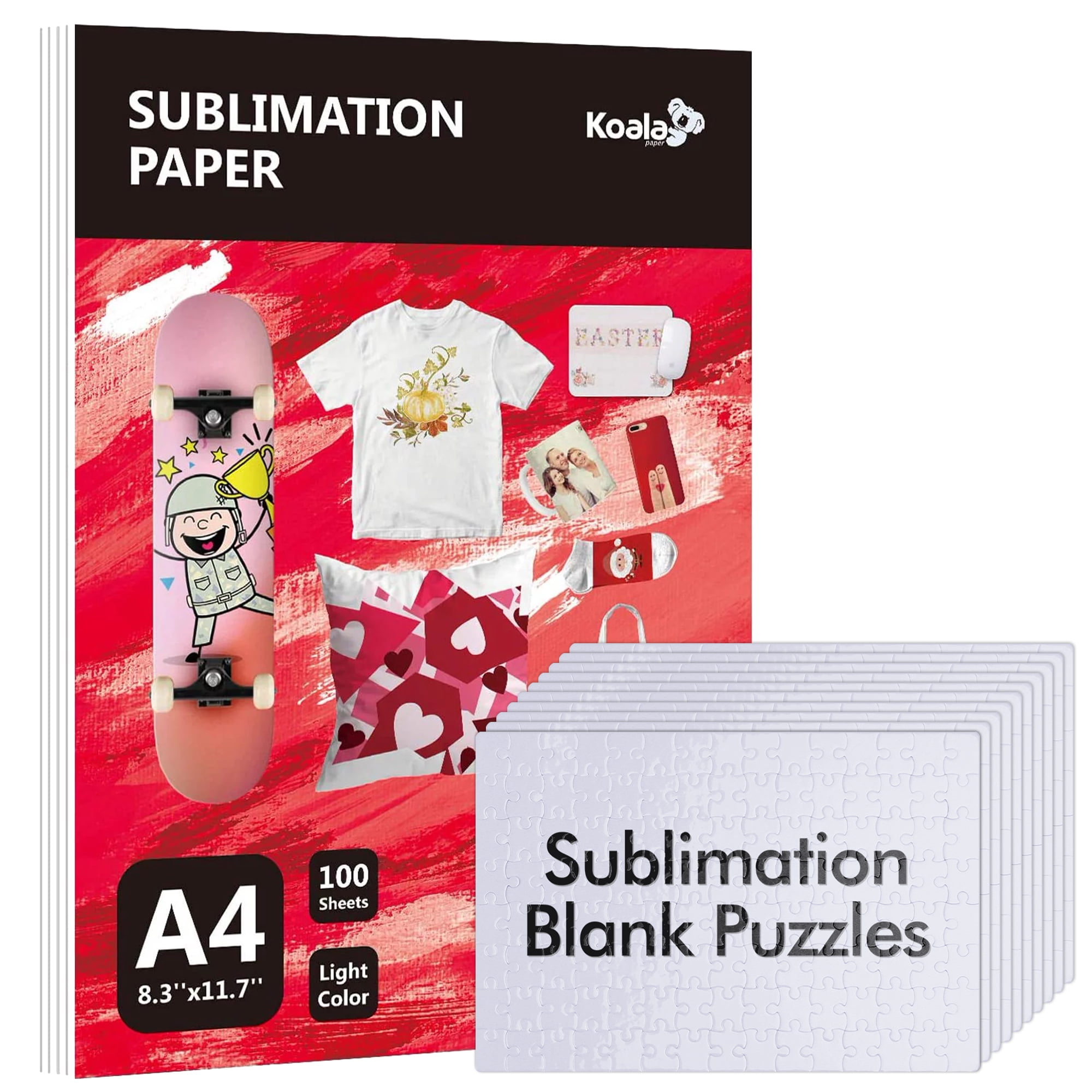 Bundle KOALA Sublimation Paper A4 100 Sheets and Sublimation Puzzles ...