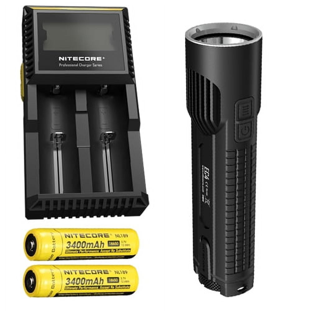 Bundle: Nitecore EC4 1000 Lumen XM-L2 U2 LED Flashlight w/D2 Charger ...