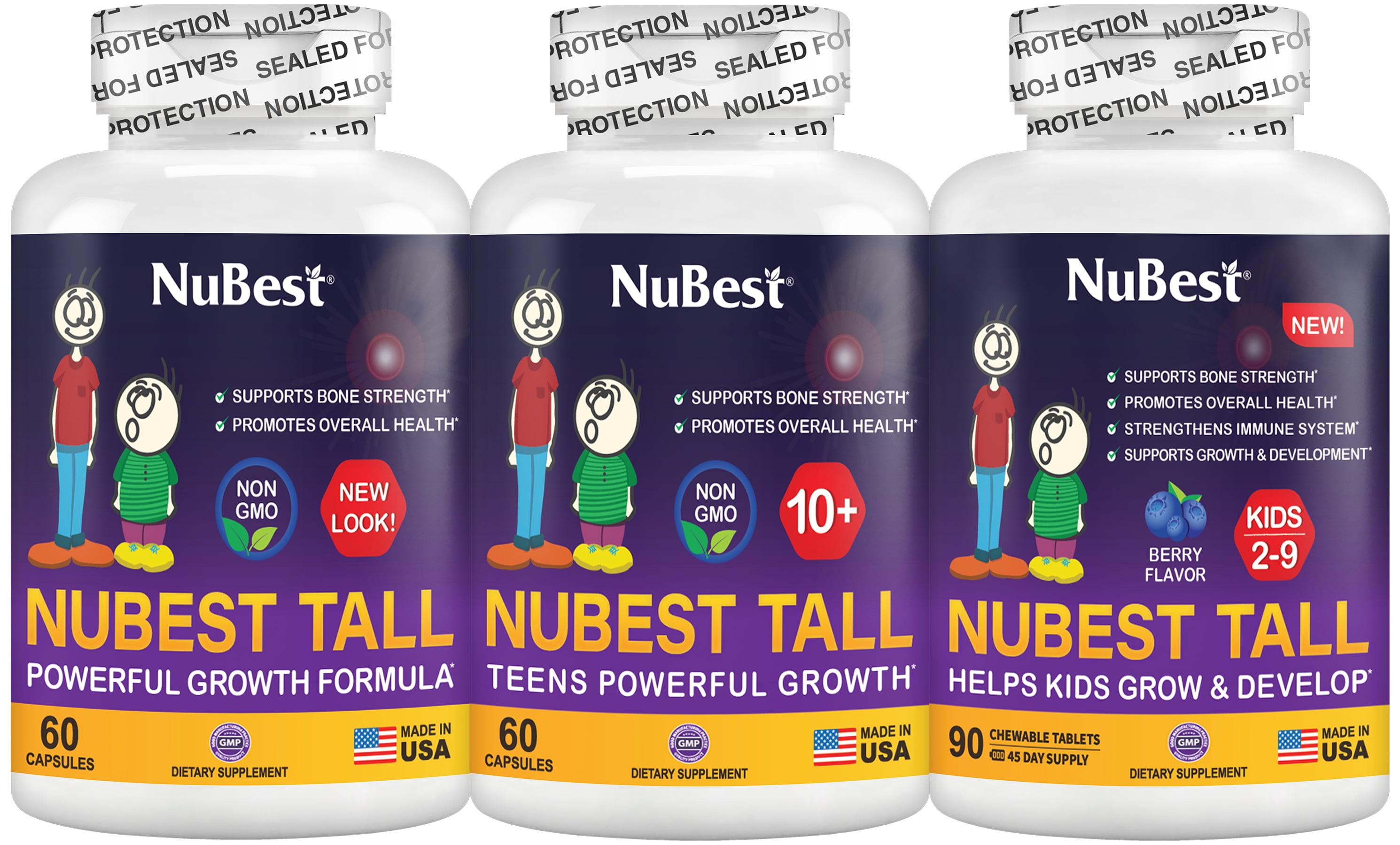 NuBest Tall Bundle, Growth Supplements for Kids 2-9, Teens 10 ...