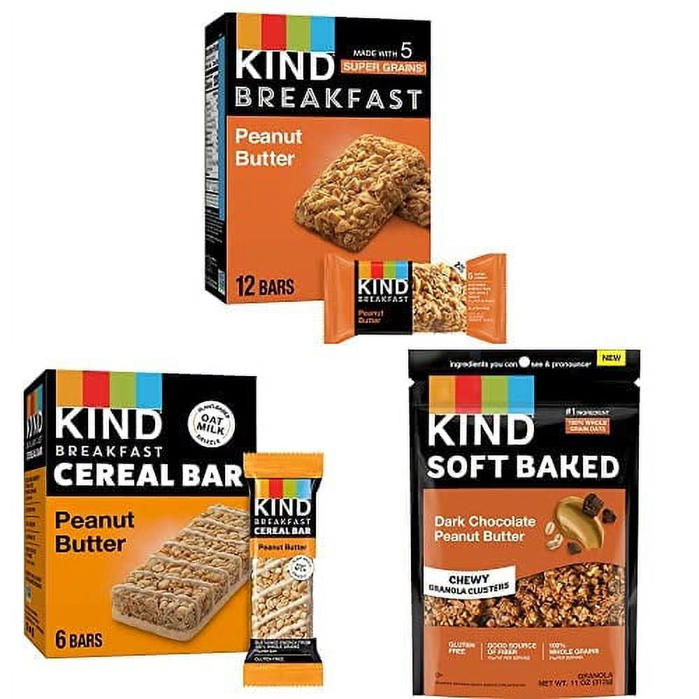 Bundle Of Kind Breakfast Bars, Healthy Snack, Peanut Butter, 6 Count ...