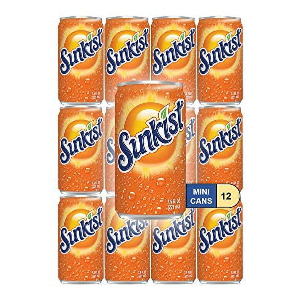 Bundle of Orange Soda Mini Soda Cans, 7.5 oz Soft Drinks Bulk Snacks ...