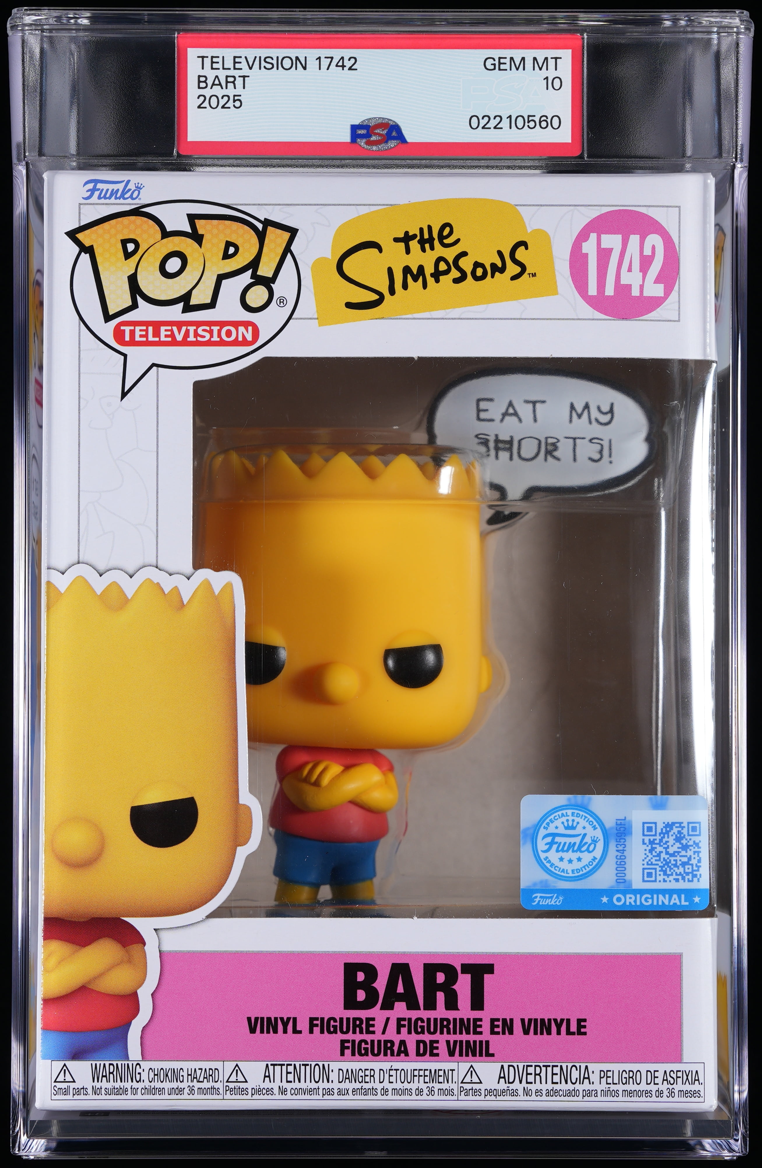 Bundle with PSA 10 GEM MINT Graded Bart Simpson (Special Edition) #1742 ...