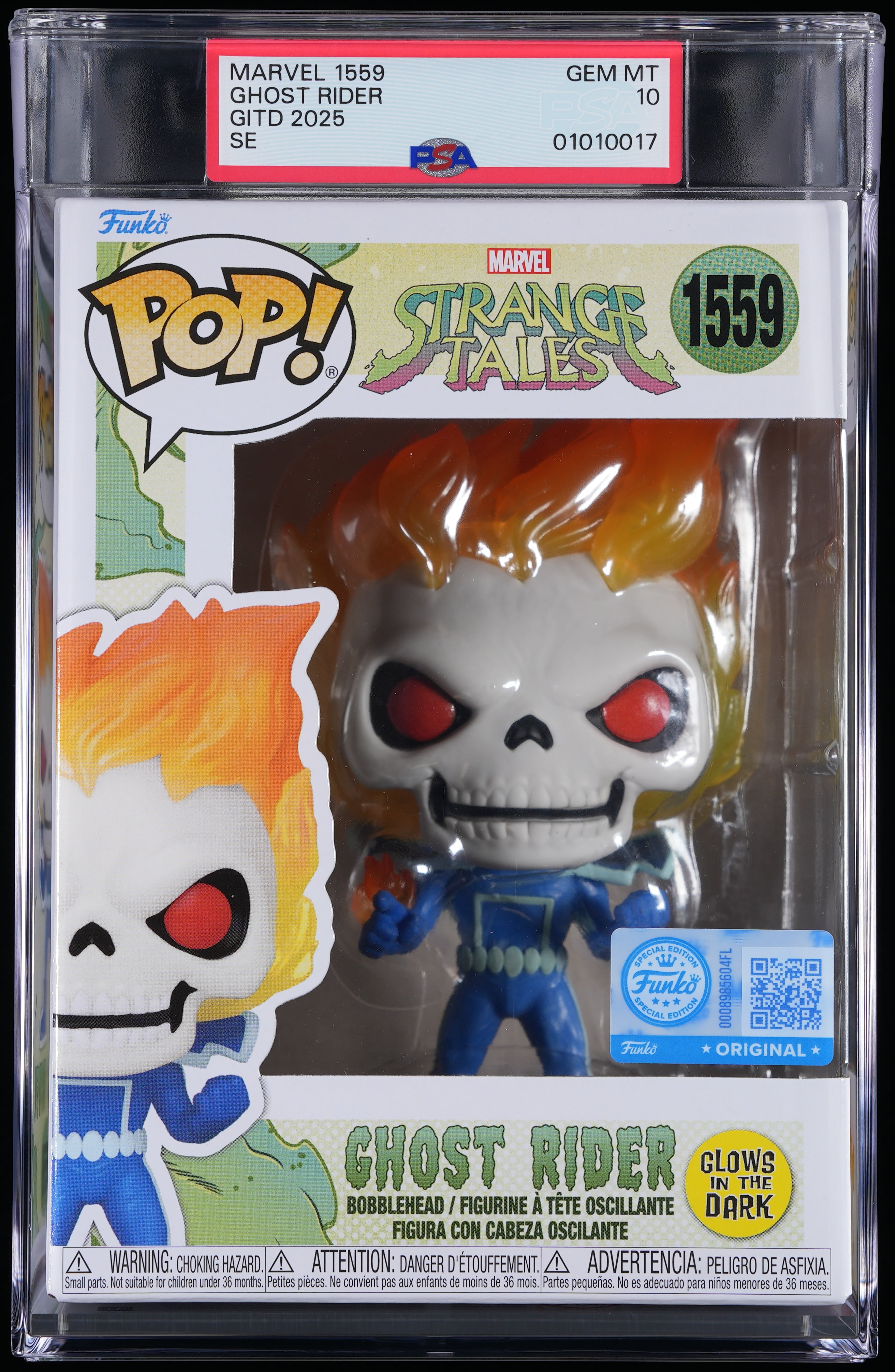 Bundle with PSA 10 GEM MINT Graded Ghost Rider (GITD Special Edition ...