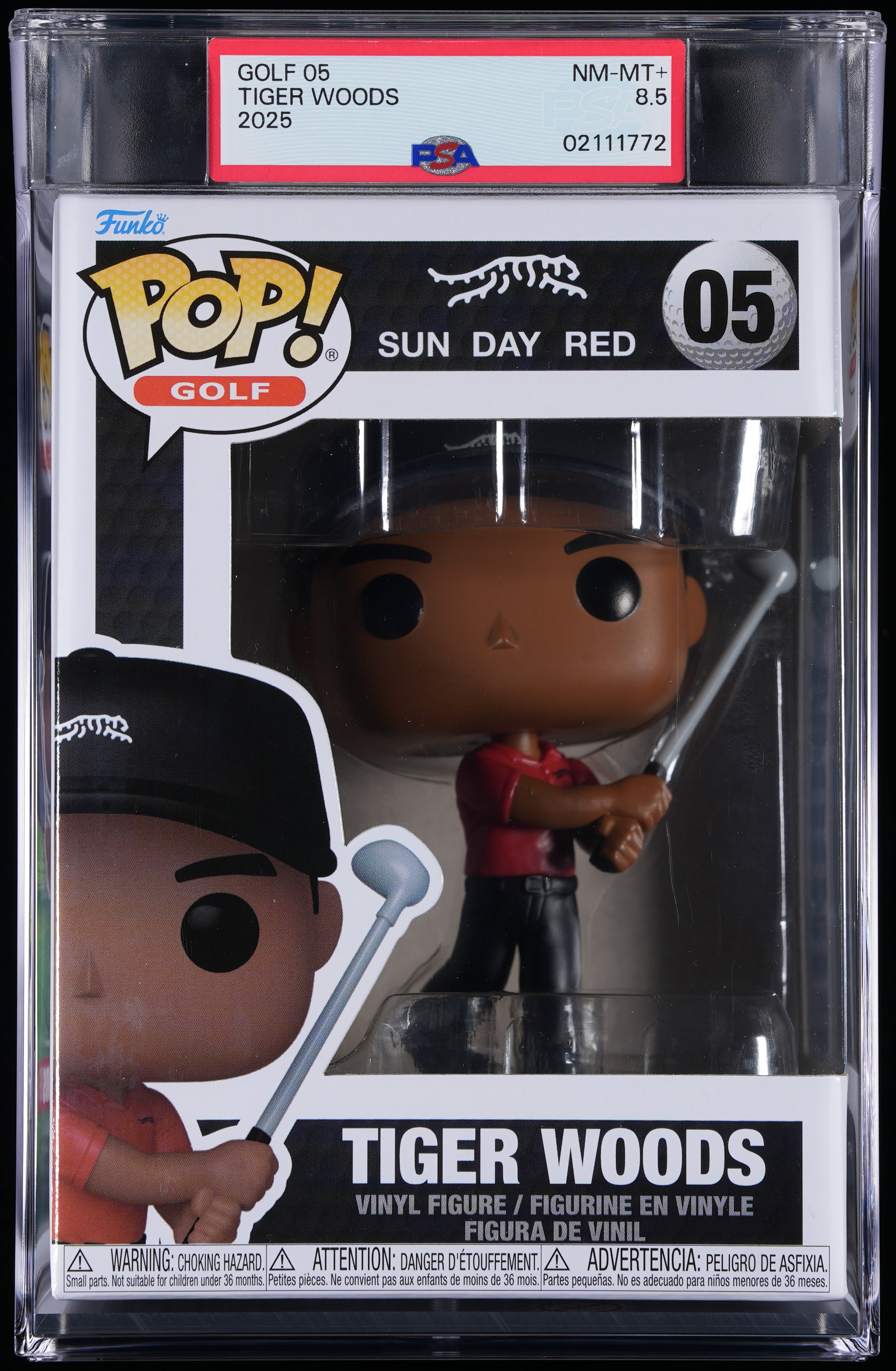 Bundle with PSA 8.5 NM-MT+ Graded Tiger Woods #05 Sun Day Red ...