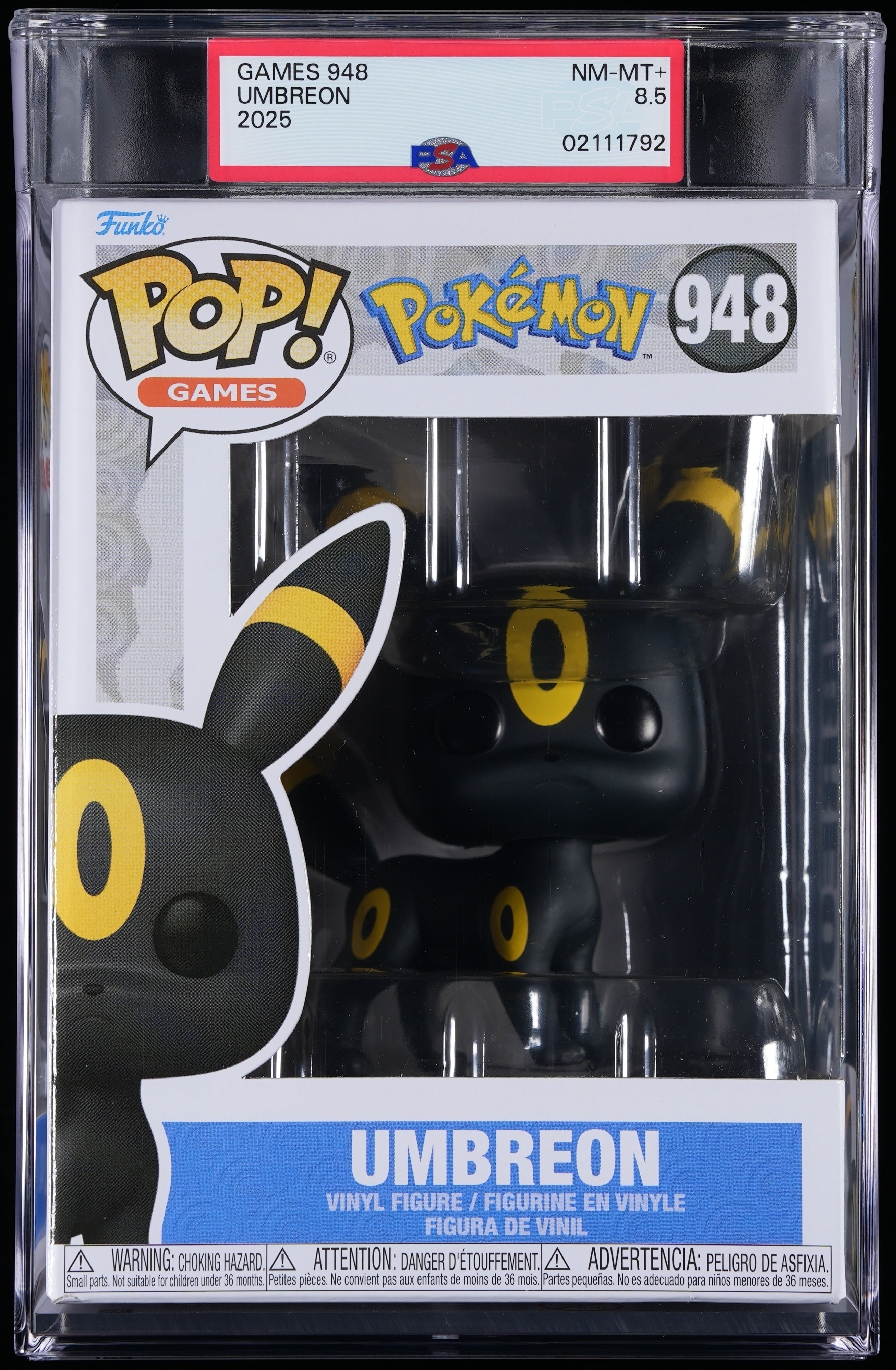 Bundle with PSA 8.5 NM-MT+ Graded Umbreon #948 Pokemon Collectible ...