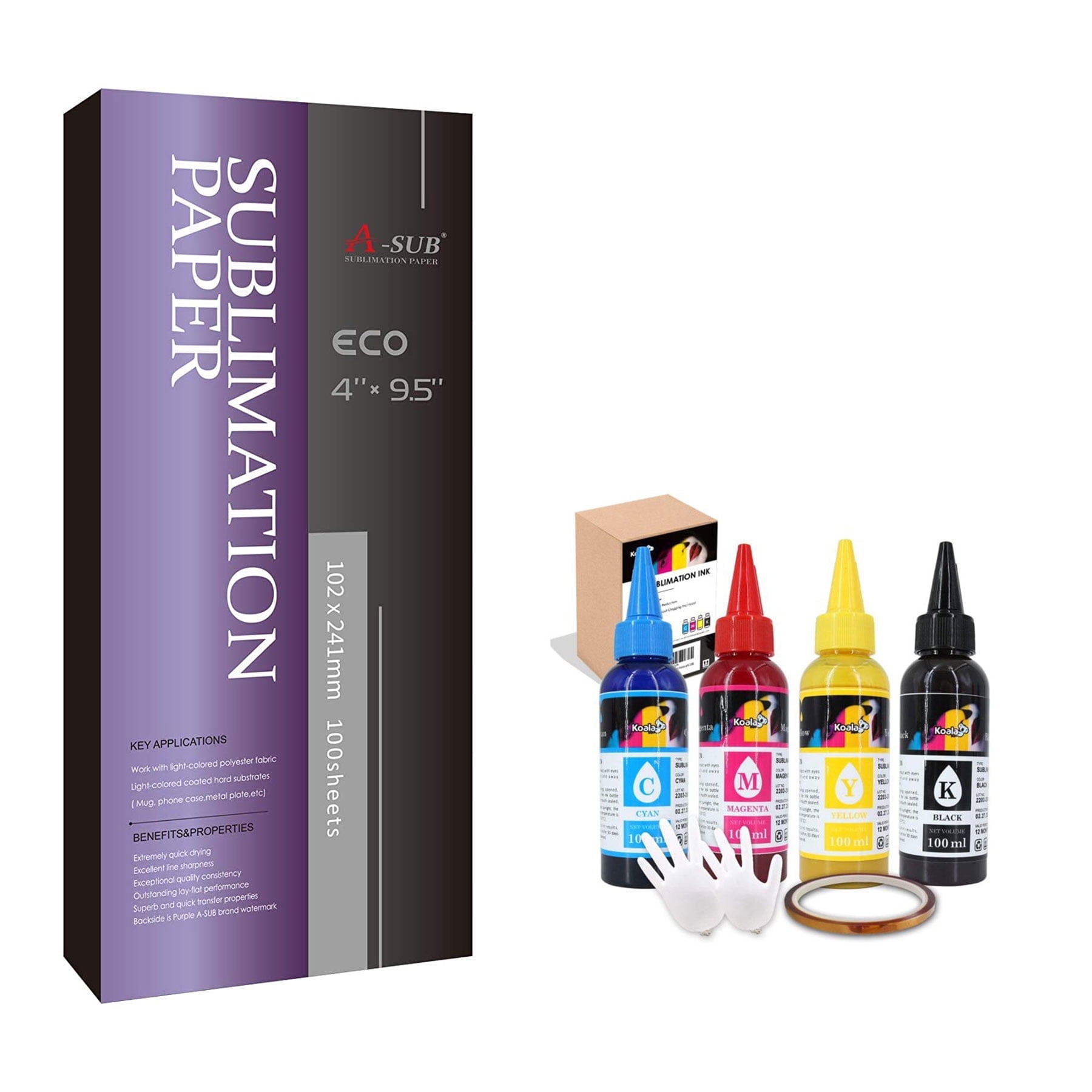 Bundle A SUB Sublimation Paper Mug Size 4X9.5'' 100 Sheets 125g ...