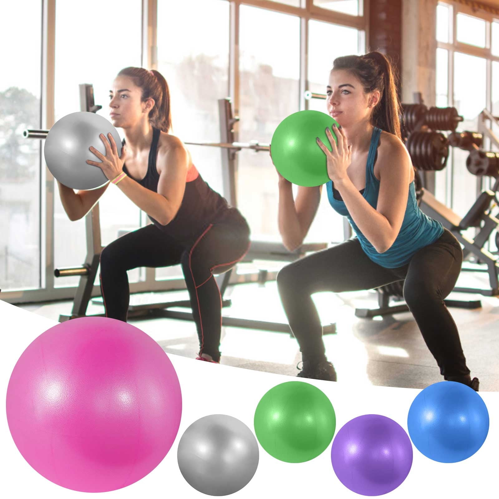 Bundle and Save, PVC Yoga Ball, 25cm Pilates Fitness Ball, Straw Design ...