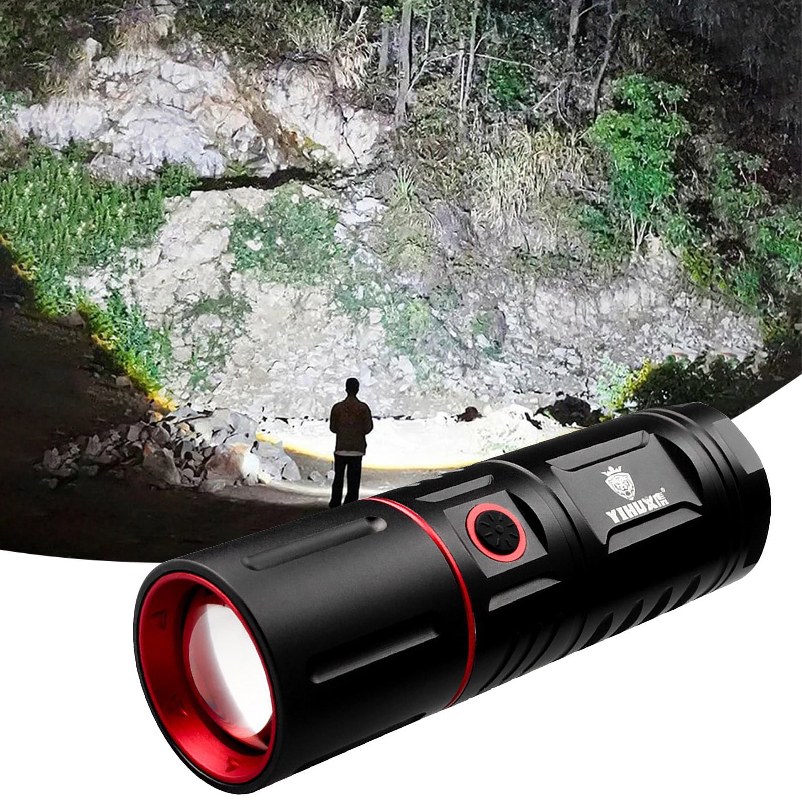 Bundle & Save, Telescopic Zoom Flashlight, Long-Range Outdoor, 1000 ...