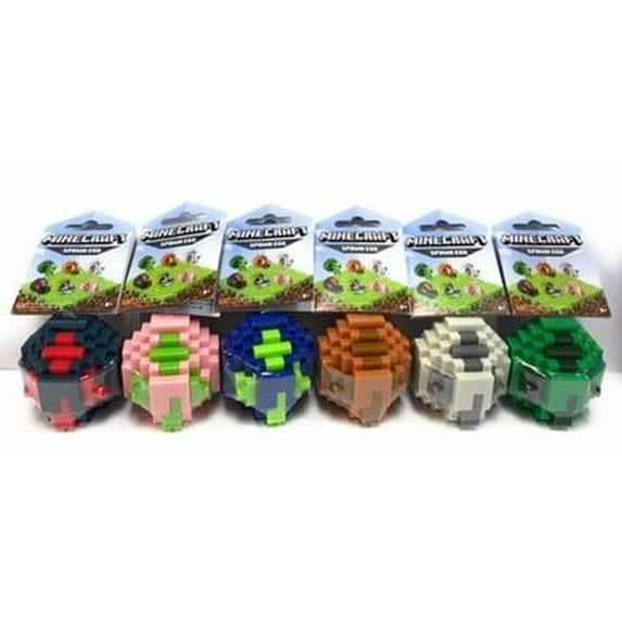 Minecraft Action Mob Toy Set - Spawn Egg Mini Figures Bundle of 6 ...
