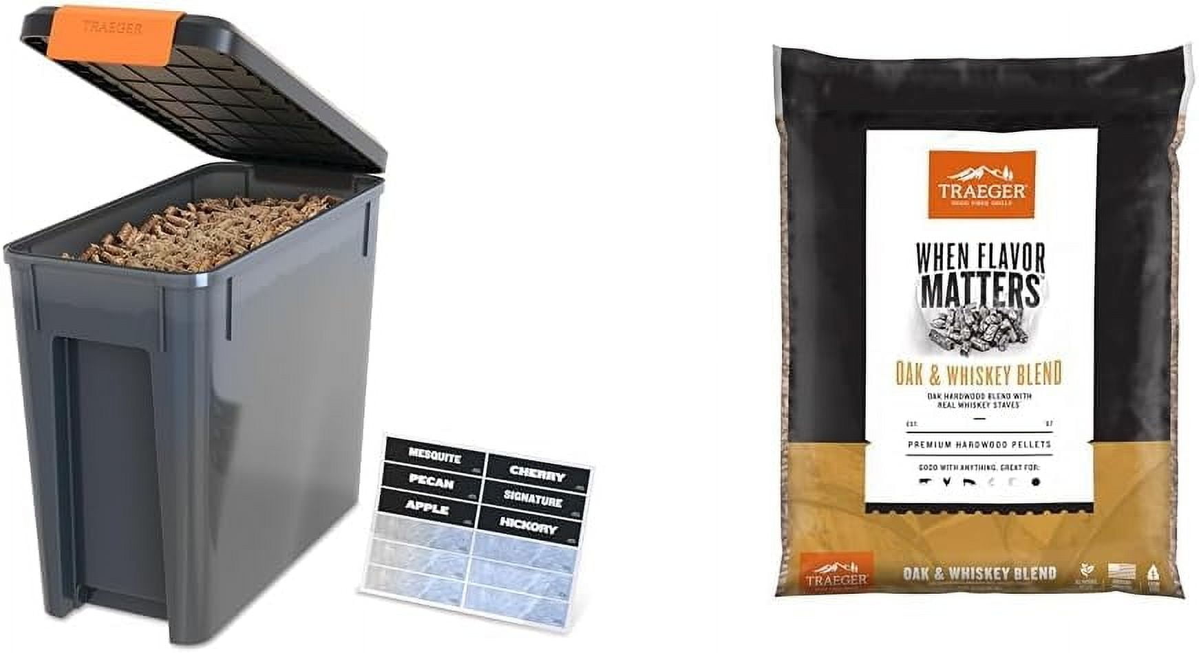 Bundle of TRAEGER PELLET GRILLS Grills BAC637 StayDry Pellet Bin, 22lb ...
