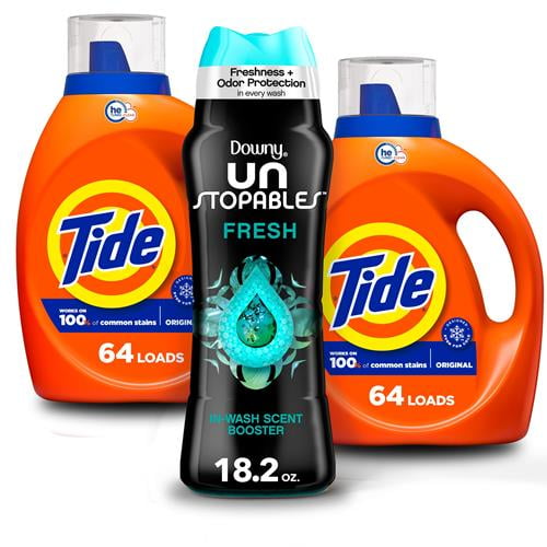 Bundle Of Tide Liquid Laundry Detergent Soap, Original Scent, He Compatible, 64 Loads, 84 Fl Oz ...