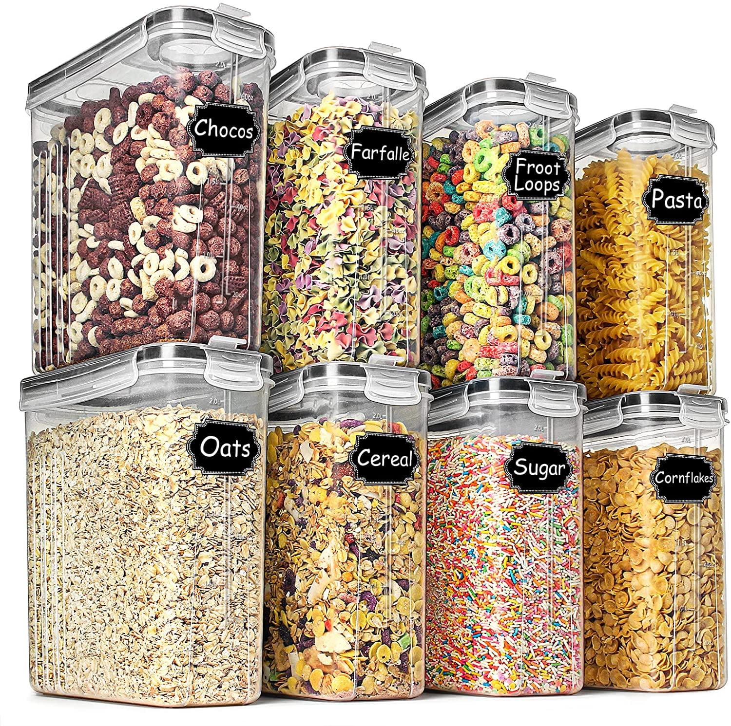 Bundle: Your cereal storage containers bundle comes with 8 pieces ...