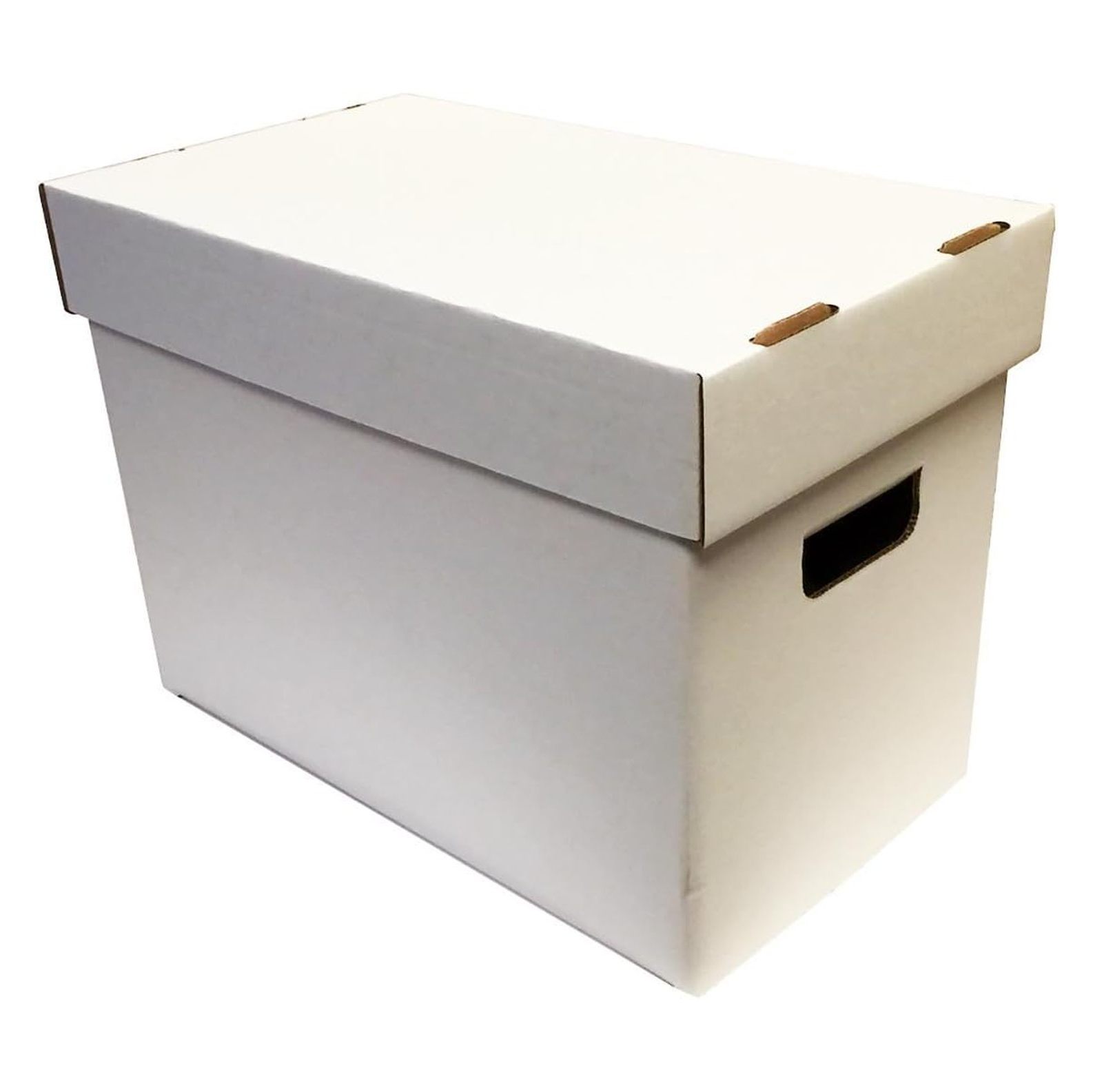Bundle of 10 Magazine Cardboard Storage Boxes - WHITE without by Max ...
