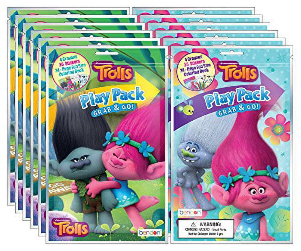 Bundle of 12 Trolls Grab & Go Play Packs - Walmart.com