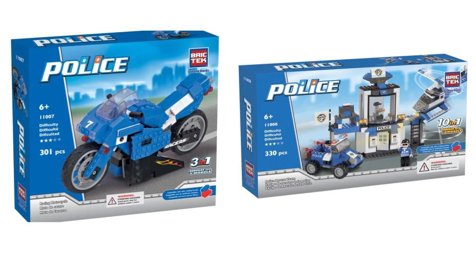 Bundle of 2 |Brictek Building Construction Sets (Police Racing ...