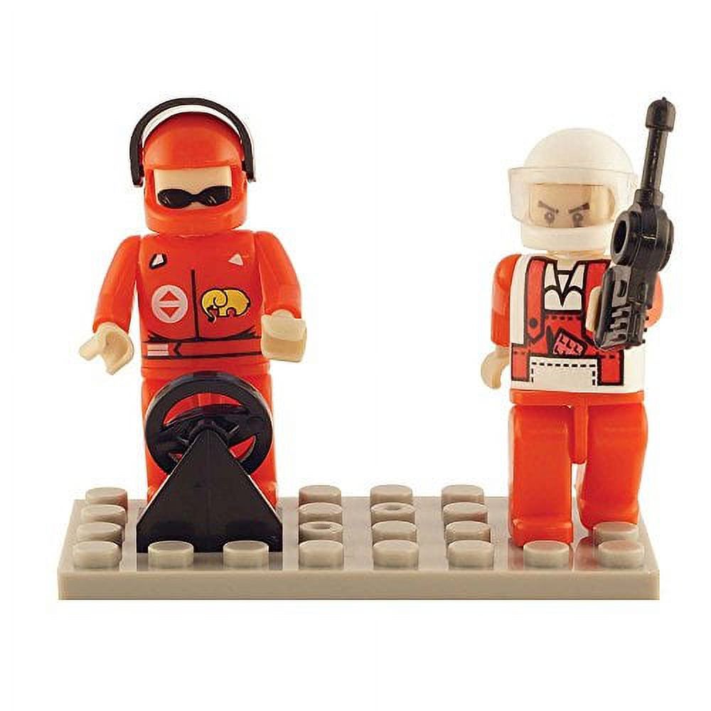 Bundle of 2 |Brictek Mini-Figurines (2 pcs Racing & 2 pcs Astronaut ...