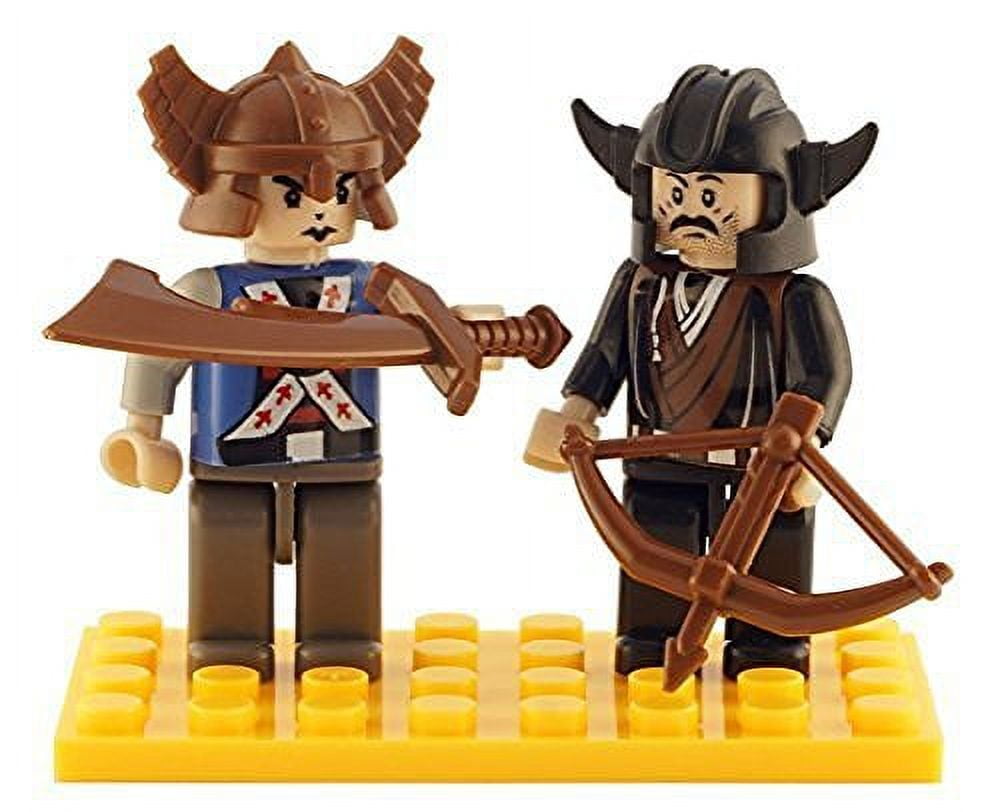 Bundle of 2 |Brictek Mini-Figurines (2 pcs Viking & 3 pcs Navy/Police ...
