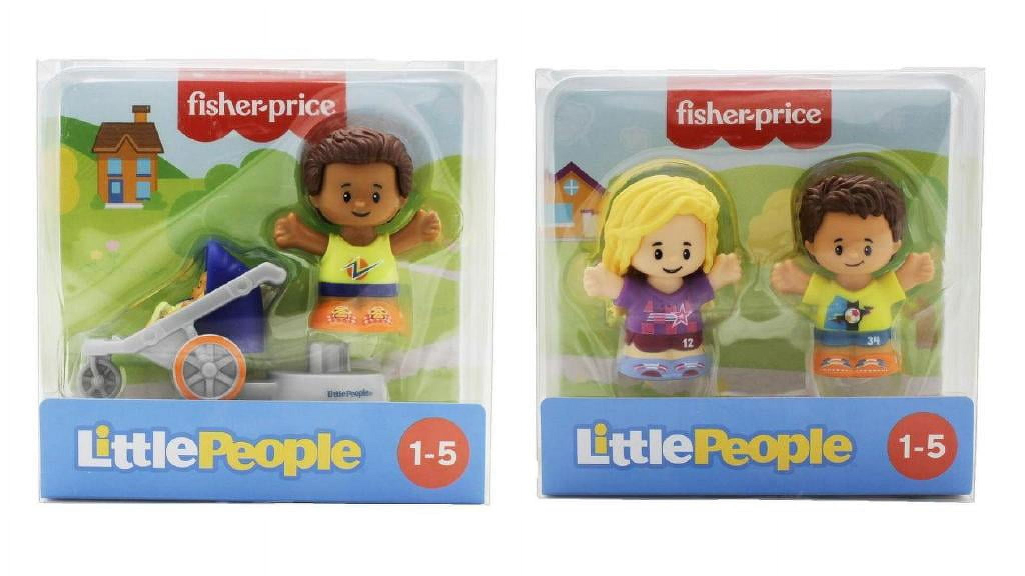Bundle of 2 |Fisher-Price Little People Figure 2-Pack |Dad in Yellow ...