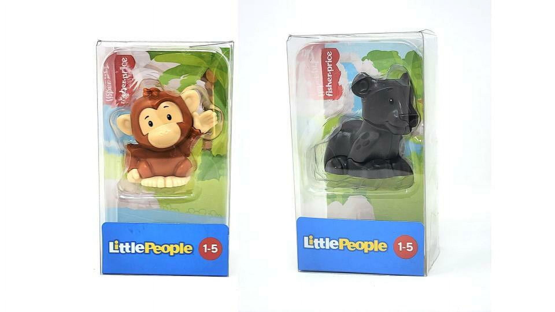 Bundle of 2 |Fisher-Price Little People Single Animal (Monkey + Leopard ...