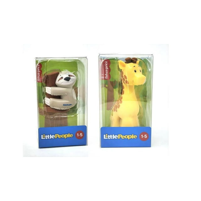 Bundle of 2 |Fisher-Price Little People Single Animal (Sloth + Giraffe ...