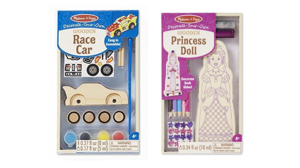 Bundle of 2 |Melissa & Doug Decorate-Your-Own Craft Kit (Princess Doll ...