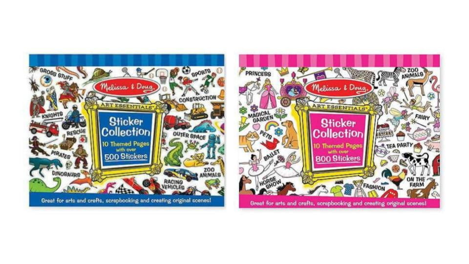 Bundle of 2 |Melissa Doug Sticker Collection Book: Princesses, Tea ...