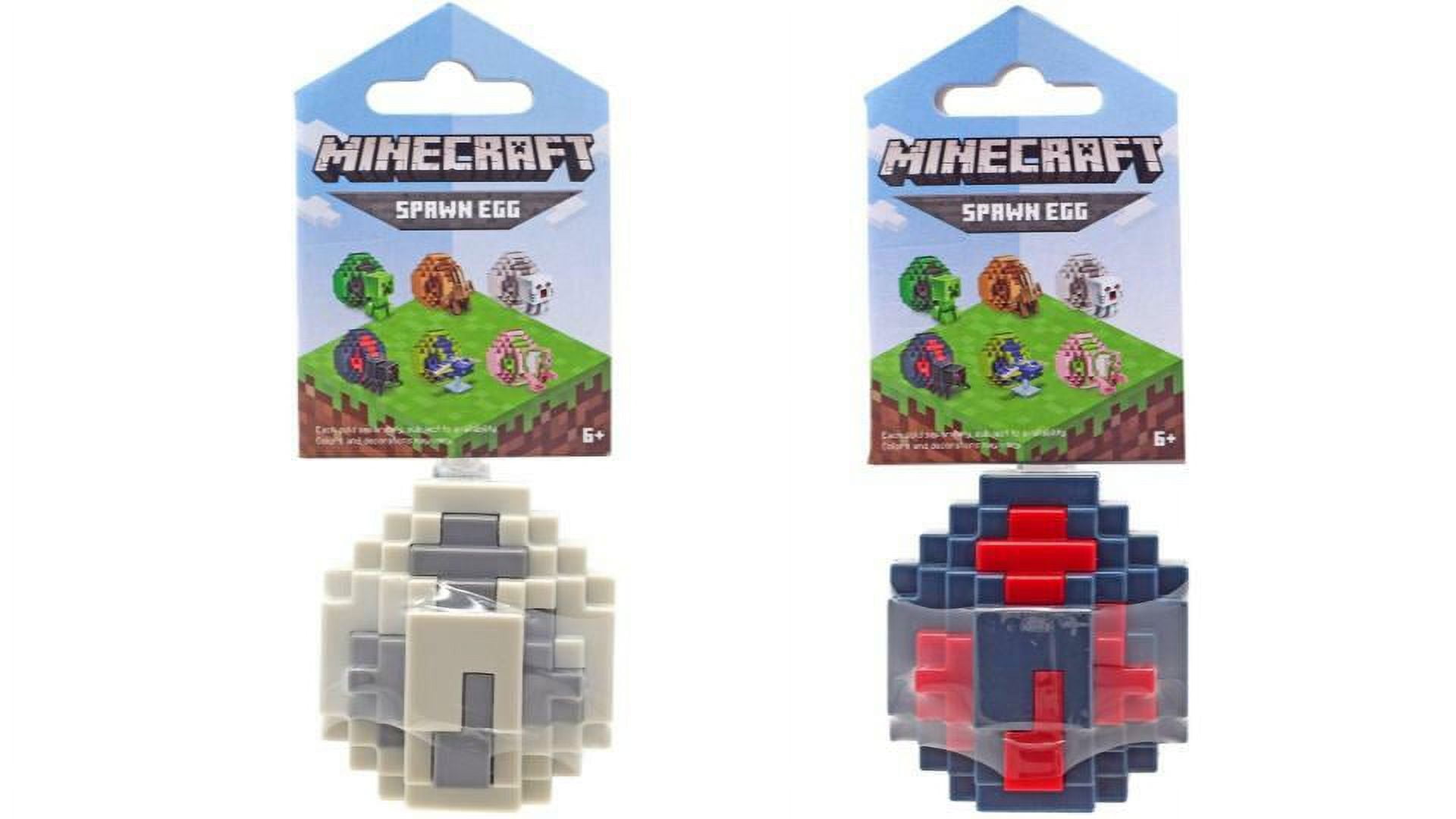 Bundle of 2 - Minecraft Spawn Egg Mini Figure |Blk/Red Cave Spider ...
