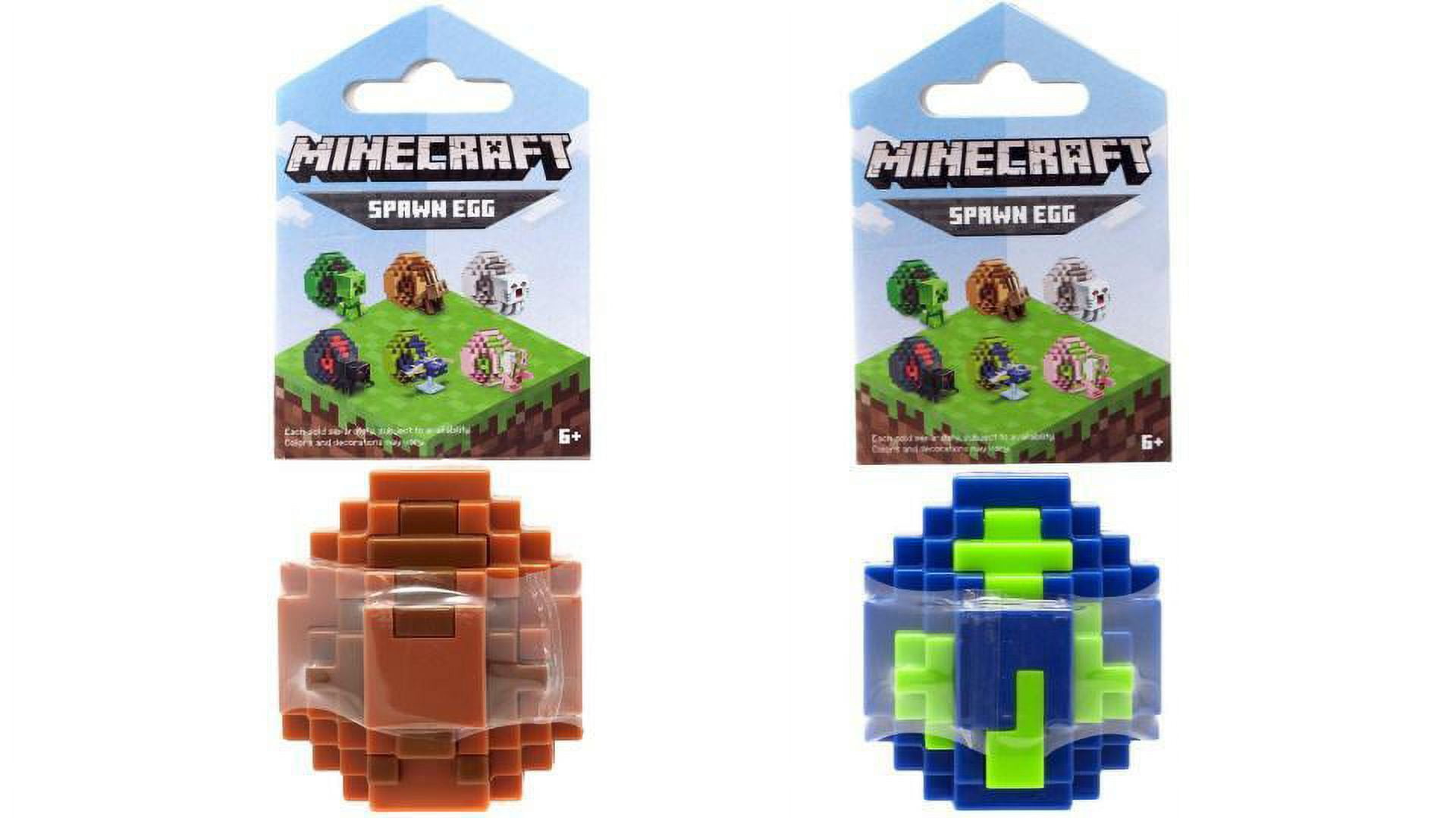 Bundle of 2 - Minecraft Spawn Egg Mini Figure |Brown Rabbit + Blue ...