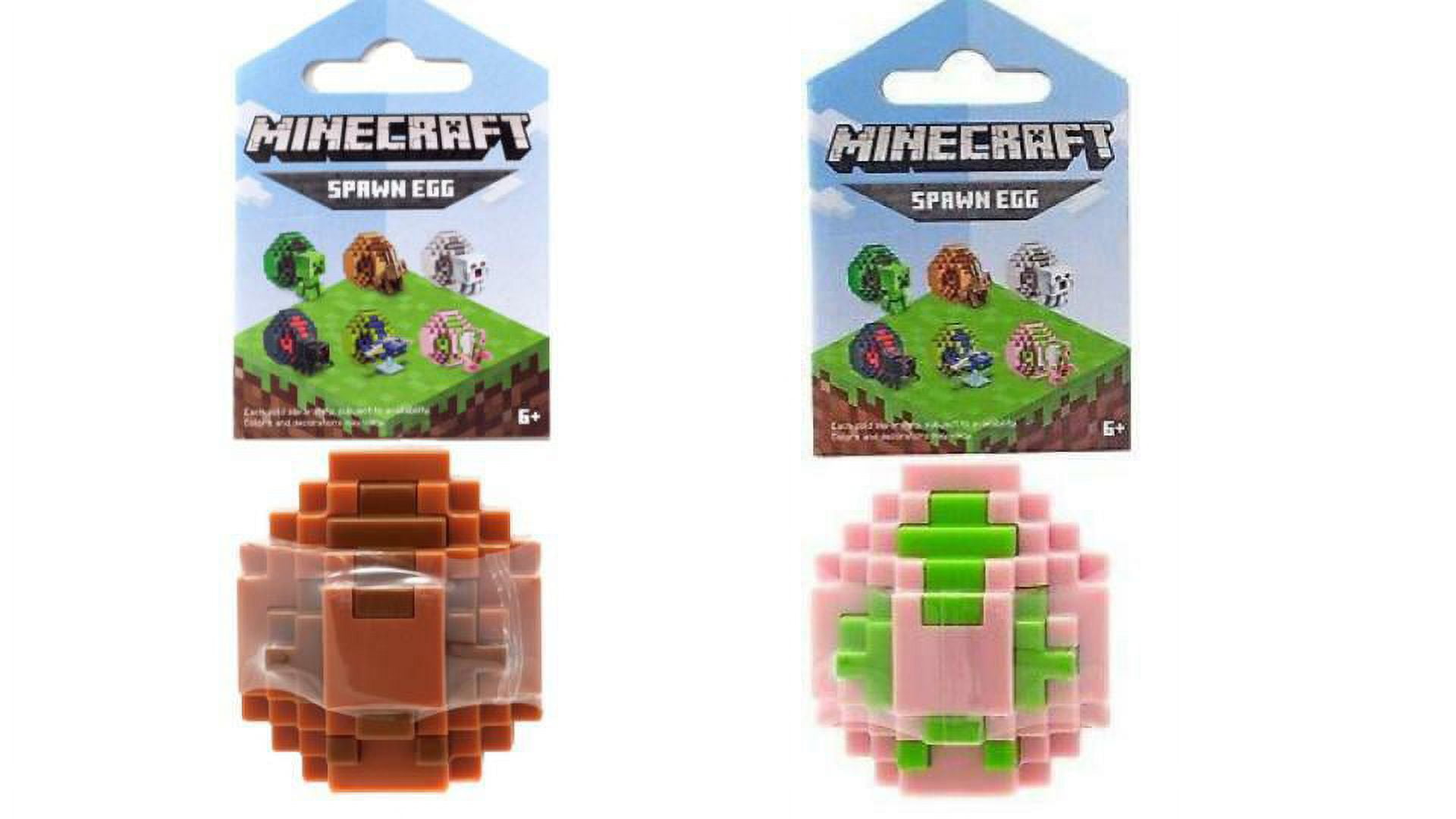 Bundle of 2 - Minecraft Spawn Egg Mini Figure |Brown Rabbit + Zombie ...