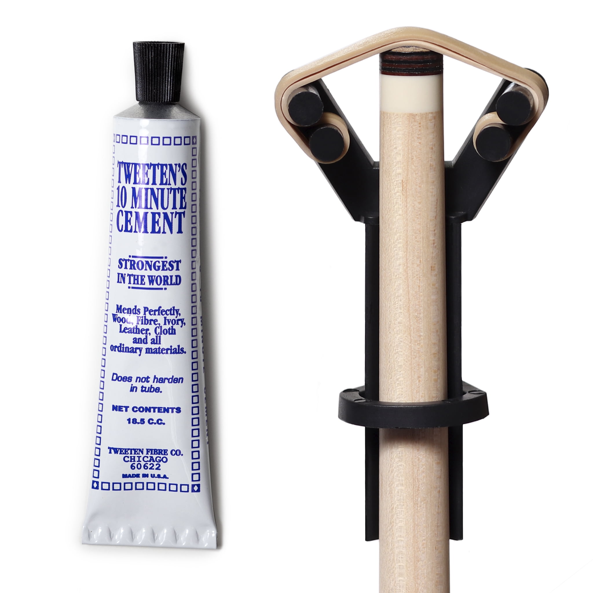Bundle of 2 items: Tweeten Ten Minute Cement & Plastic Billiard Cue Tip ...