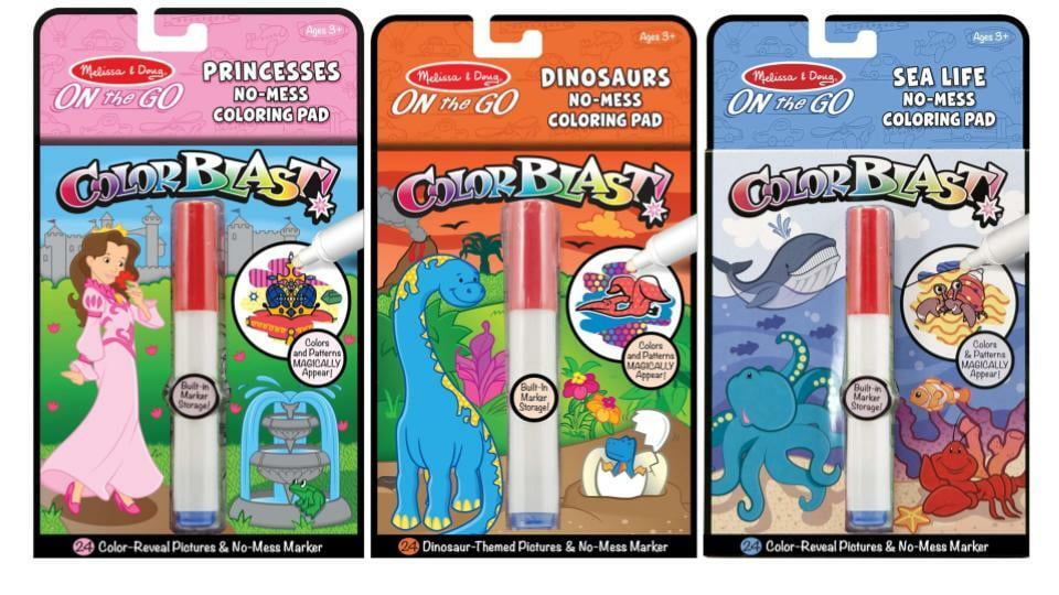 Bundle of 3 |Melissa & Doug ColorBlast! Coloring Book - Dinosaurs ...