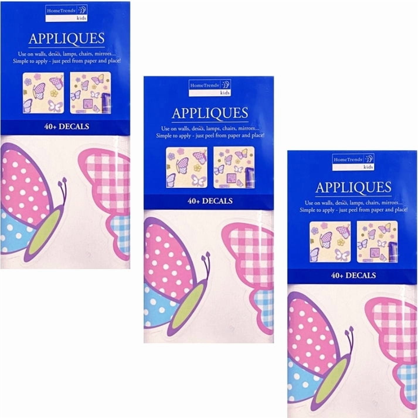 Bundle of 3 Packs - HomeTrends Butterflies and Flowers Decal Sticker ...