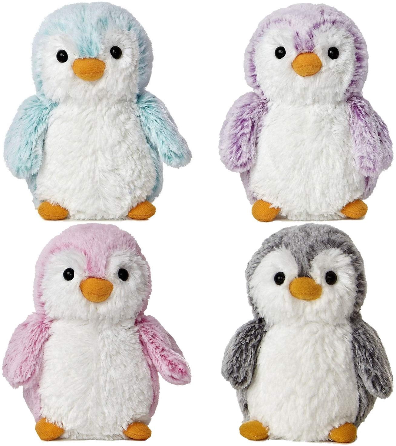 Bundle of 4 Aurora World Pom Pom Penguin Bright Pink, Blue, Purple and ...