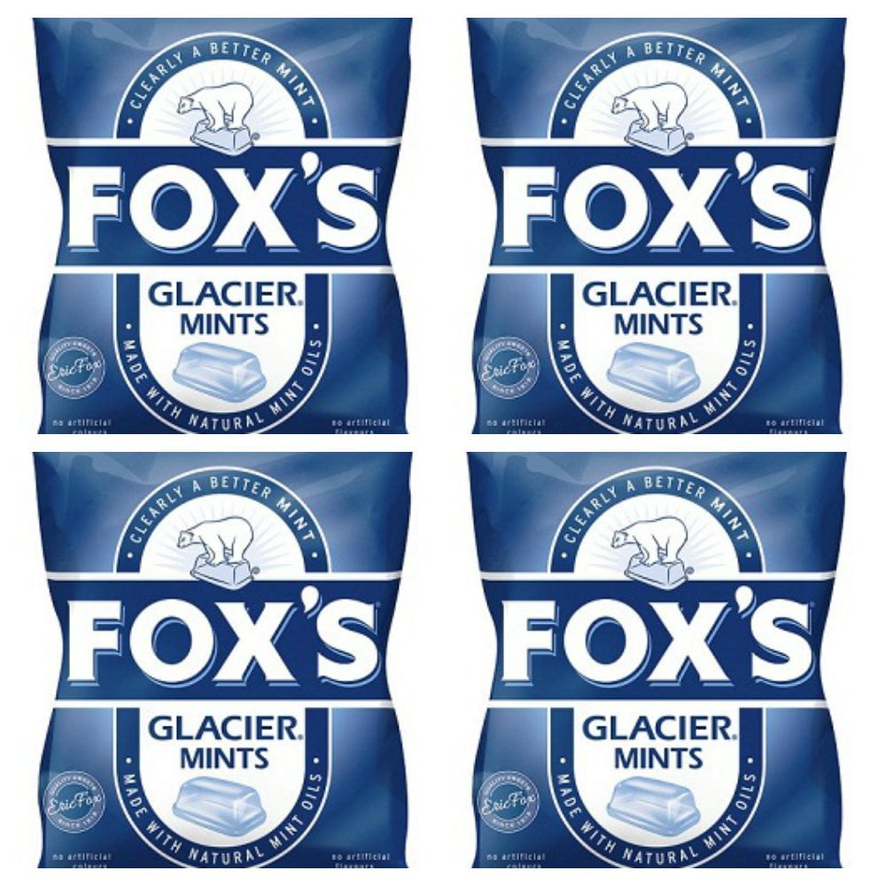 Bundle of 4 Fox's MFF30 Glacier Mints 200g Bag Delivers 3-5 Days USA ...