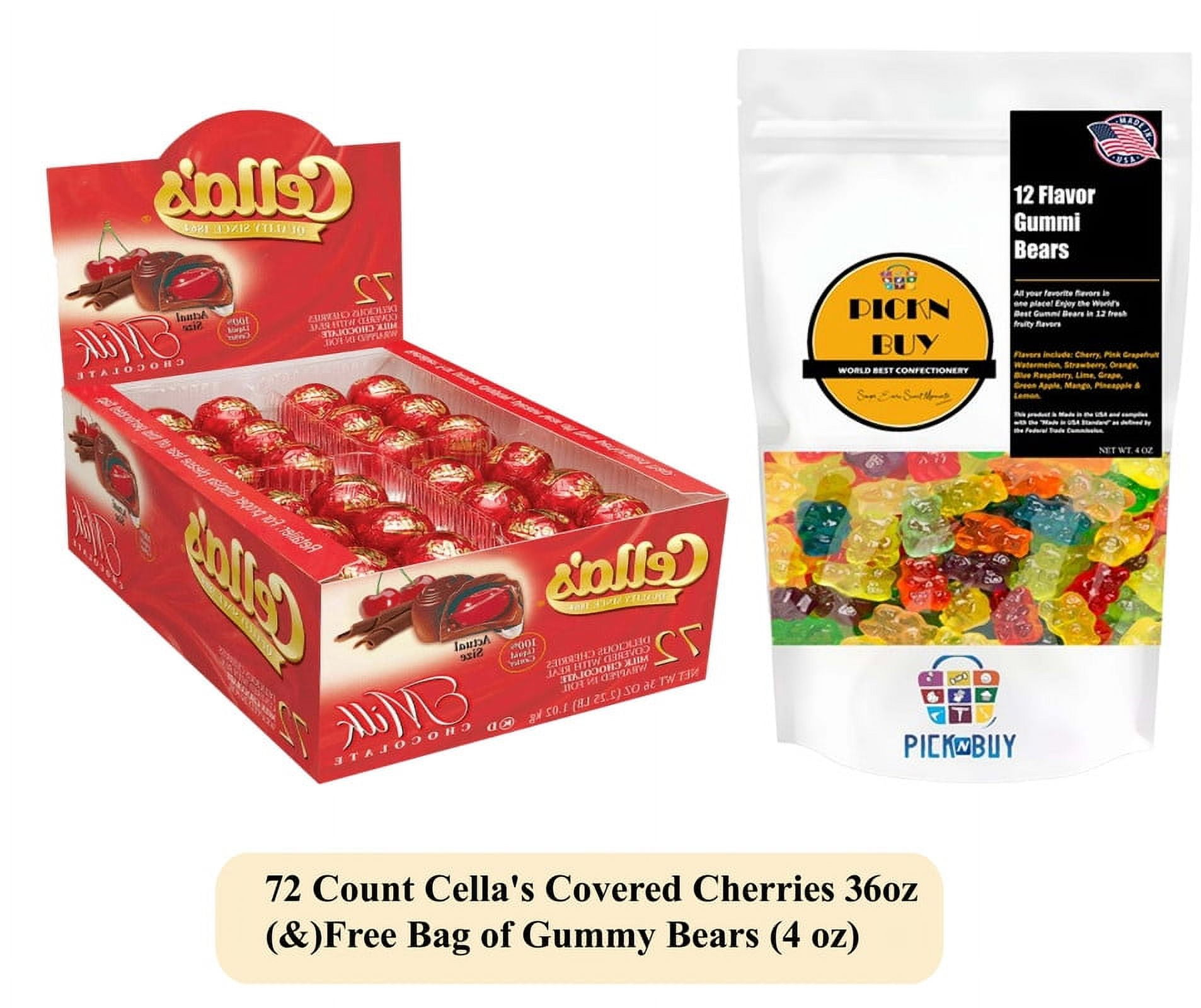 Bundle of Cella's Milk Chocolate Covered Cherries, 72-Count Box (1 Pack ...