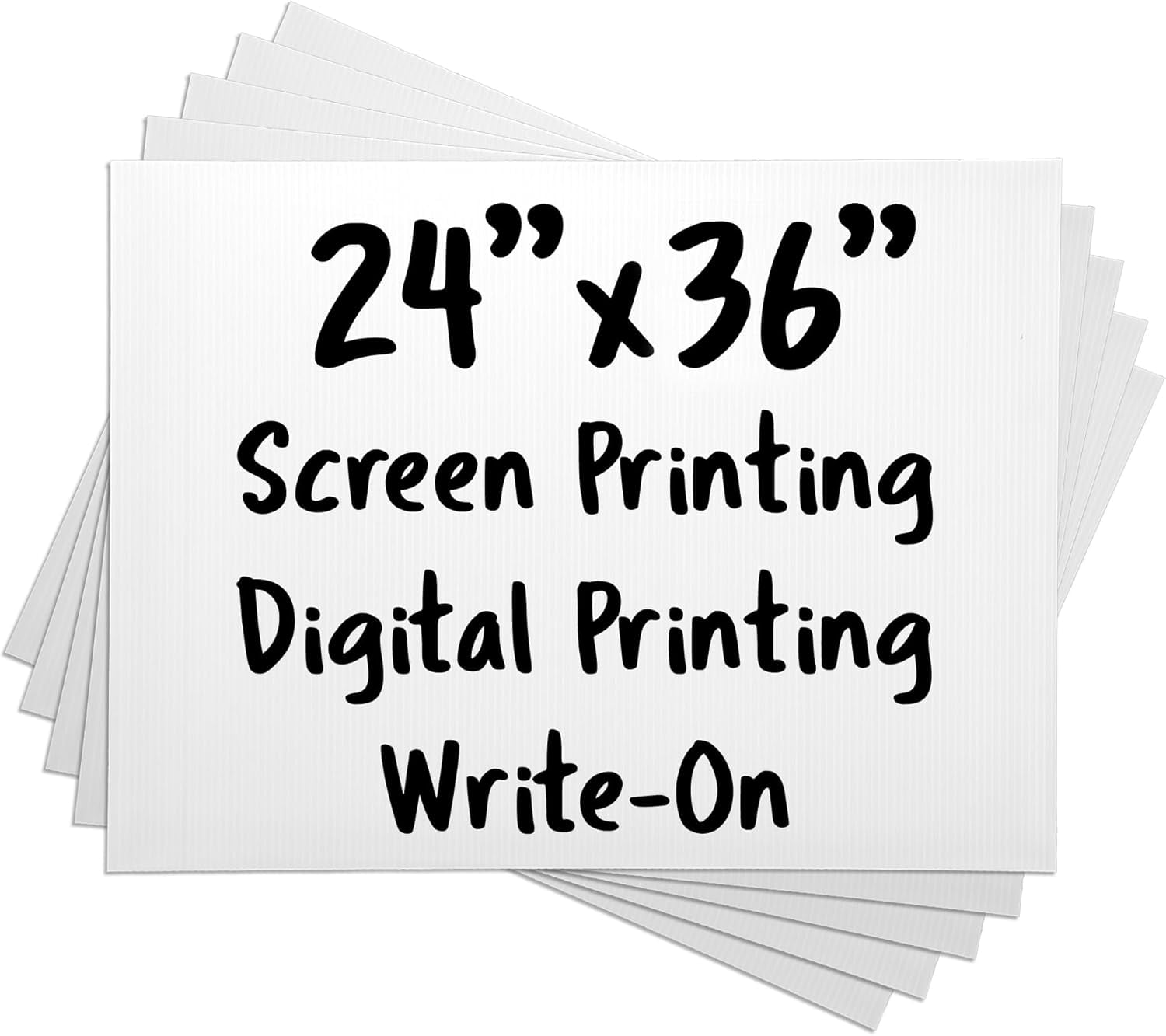 Bundle of Extra Large Blank White Yard or Lawn Sign Boards 24" x 36 ...