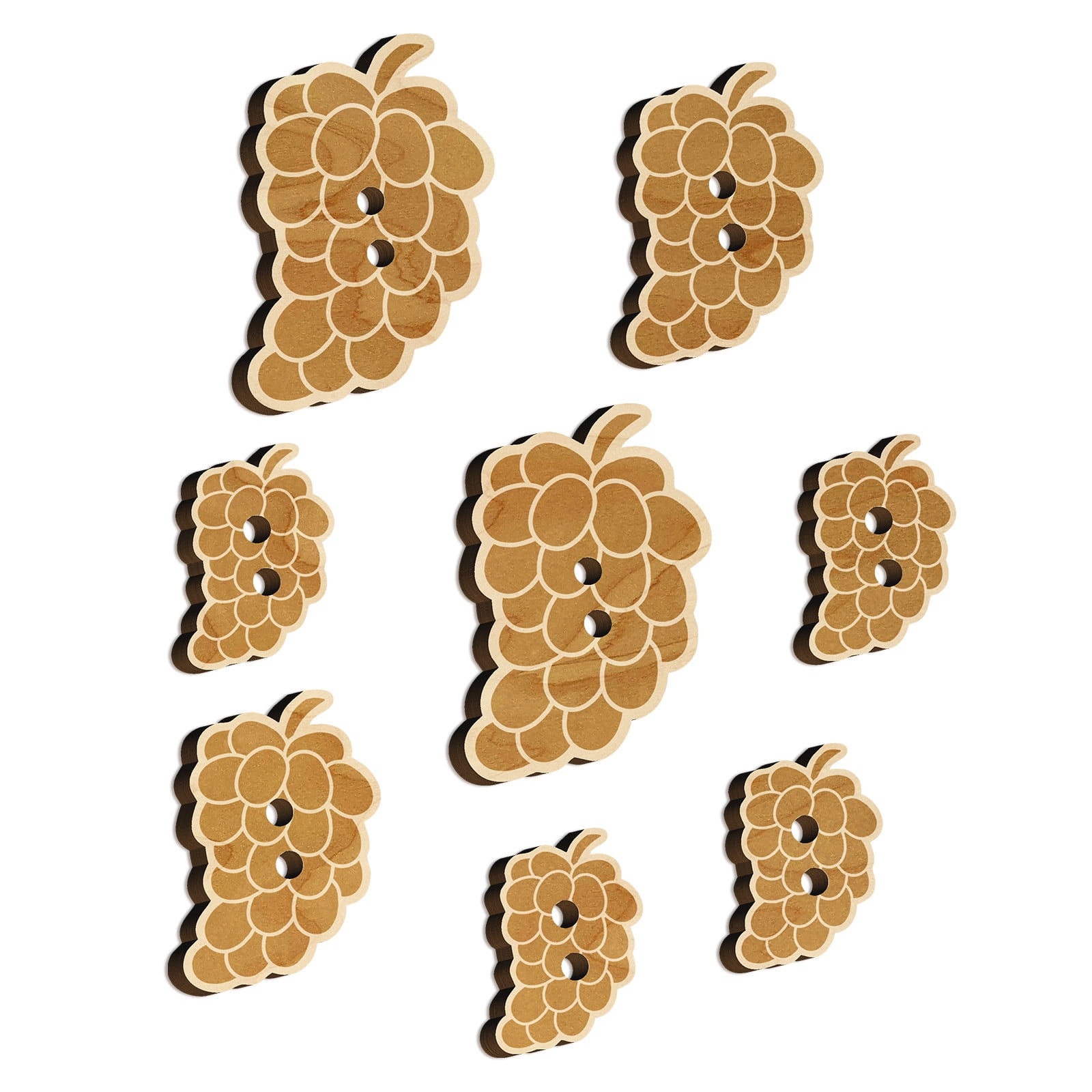 Bundle of Grapes Fruit Solid Wood Buttons for Crochet Knitting Sewing ...