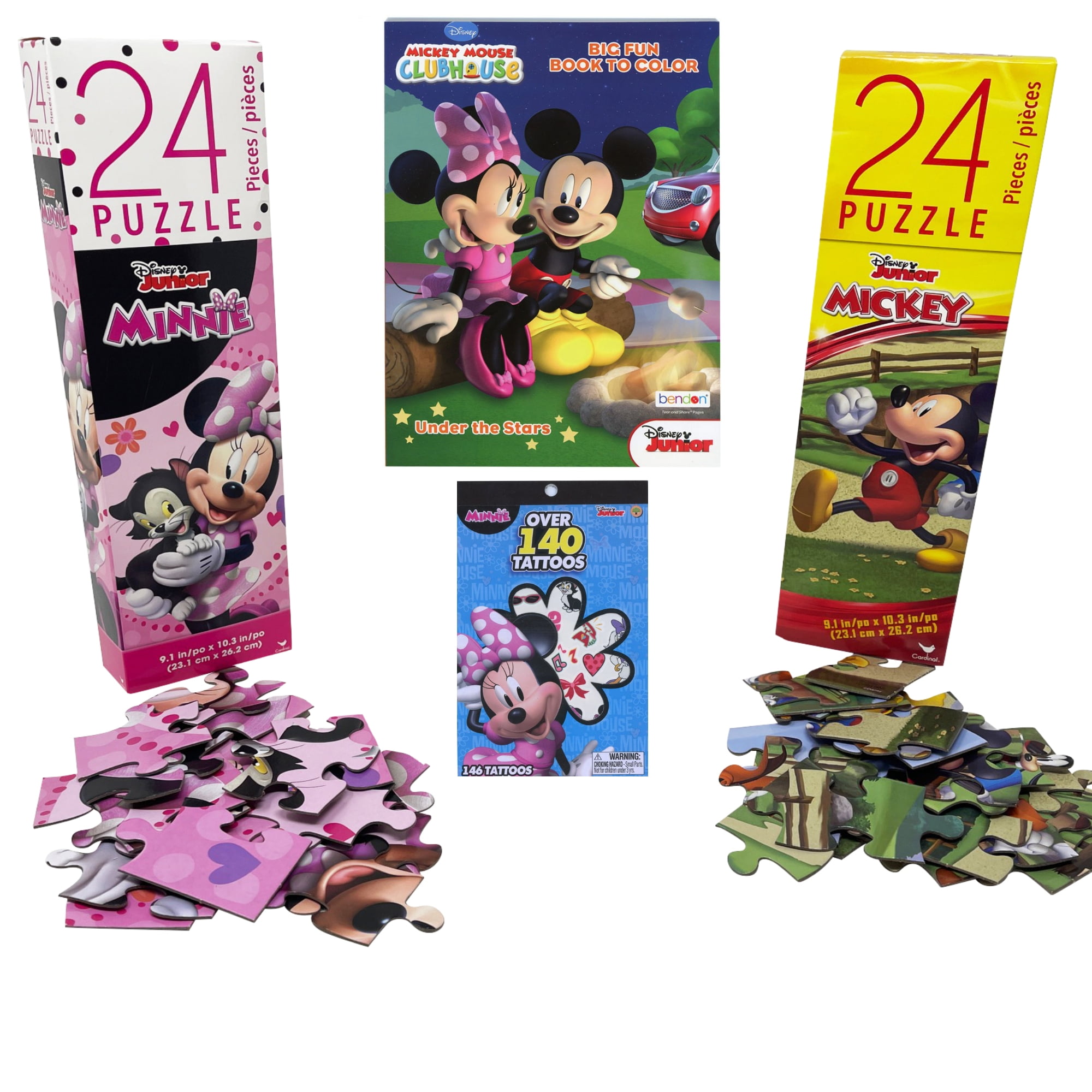 Disney Arts & Crafts Set: Mickey & Minnie Mouse Jigsaw Puzzles ...