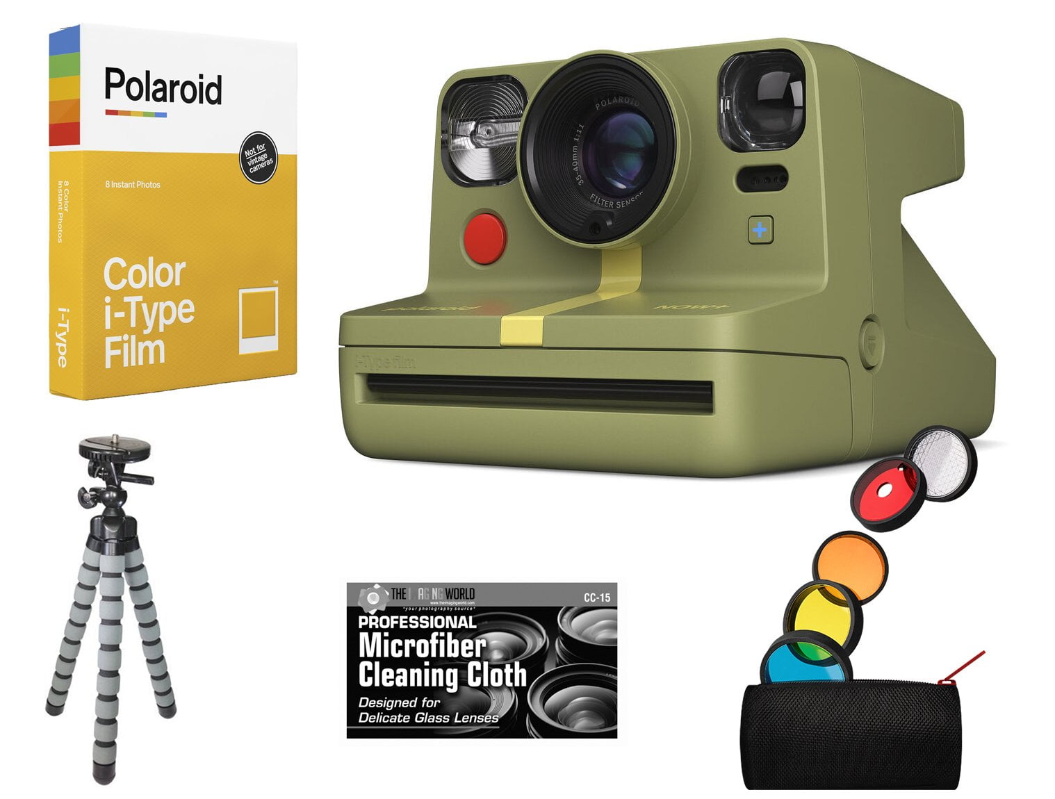 Bundle of Polaroid Now Plus Bluetooth Connected I-Type Instant Film ...