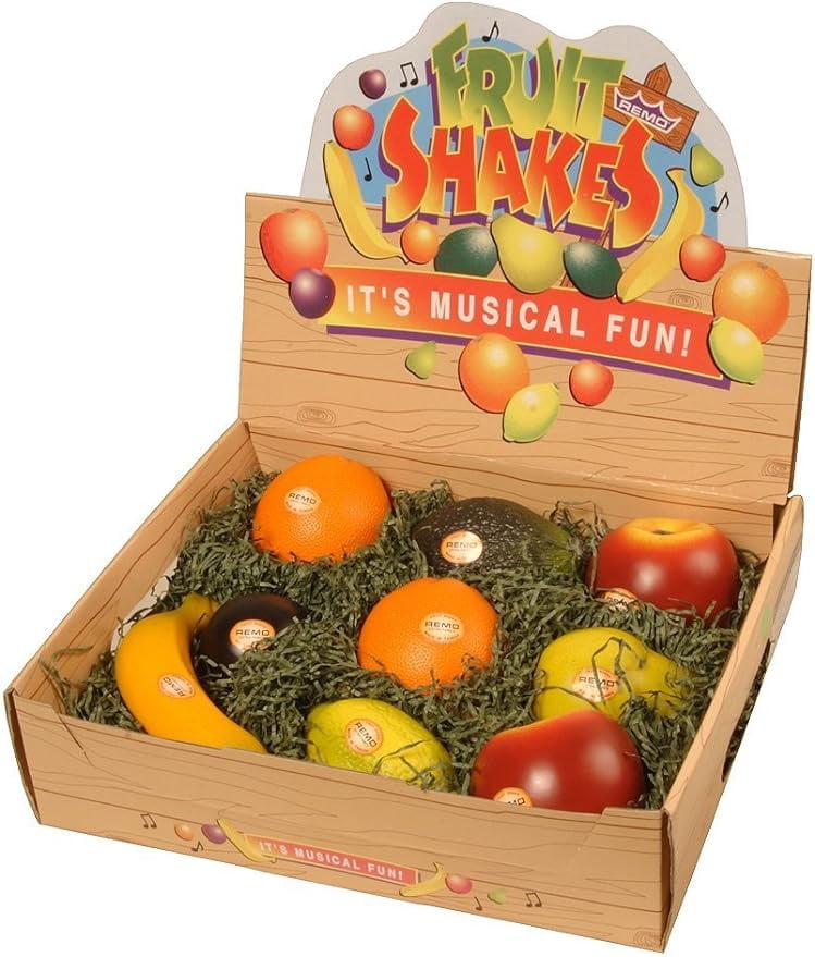 Bundle of Remo Hand Shakers, 9-Pc Assorted Fruit And 2 Plastic Egg ...