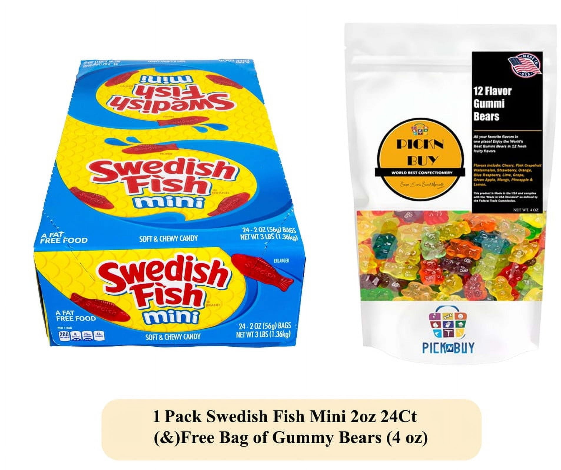 Bundle of SWEDISH FISH Mini Soft and Chewy Candy (2 oz., 24 pk.) (1 ...