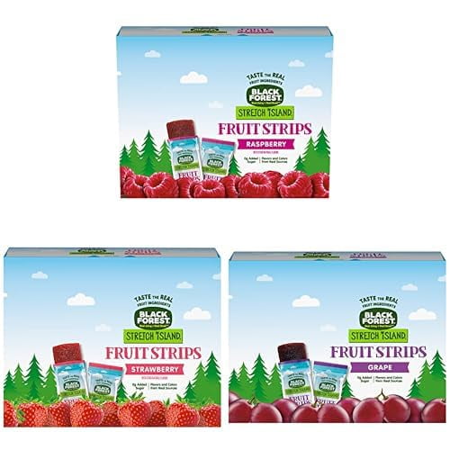 Bundle of Stretch Island Fruit Strips - Raspberry, Strawberry, & Grape ...